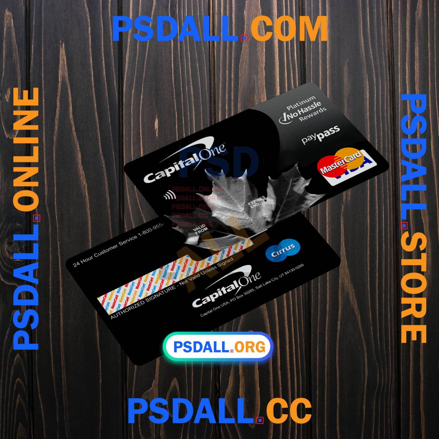 Capital One Master Card PSD Template - psdall.org