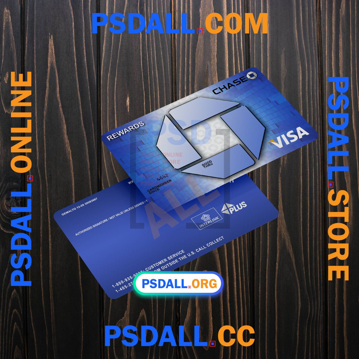 Chase Rewards Visa Card PSD Template - psdall.org